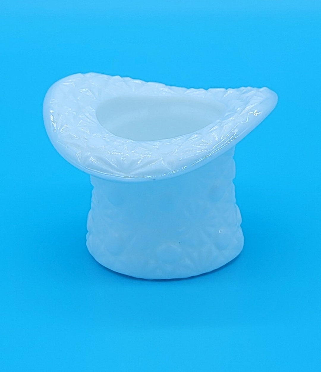 Vintage Fenton Milk Glass Top Hat - Etsy