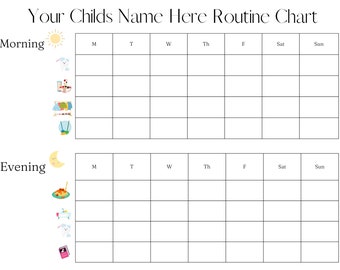 ADHD/ Neurodivergent Daily Visual Schedule, Editable Routine Cards ...