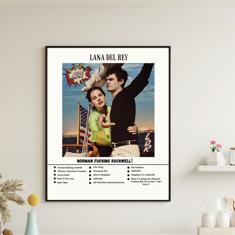 Lana Del Rey Poster, Poster Cover Album Norman Fcking Rockwell ...