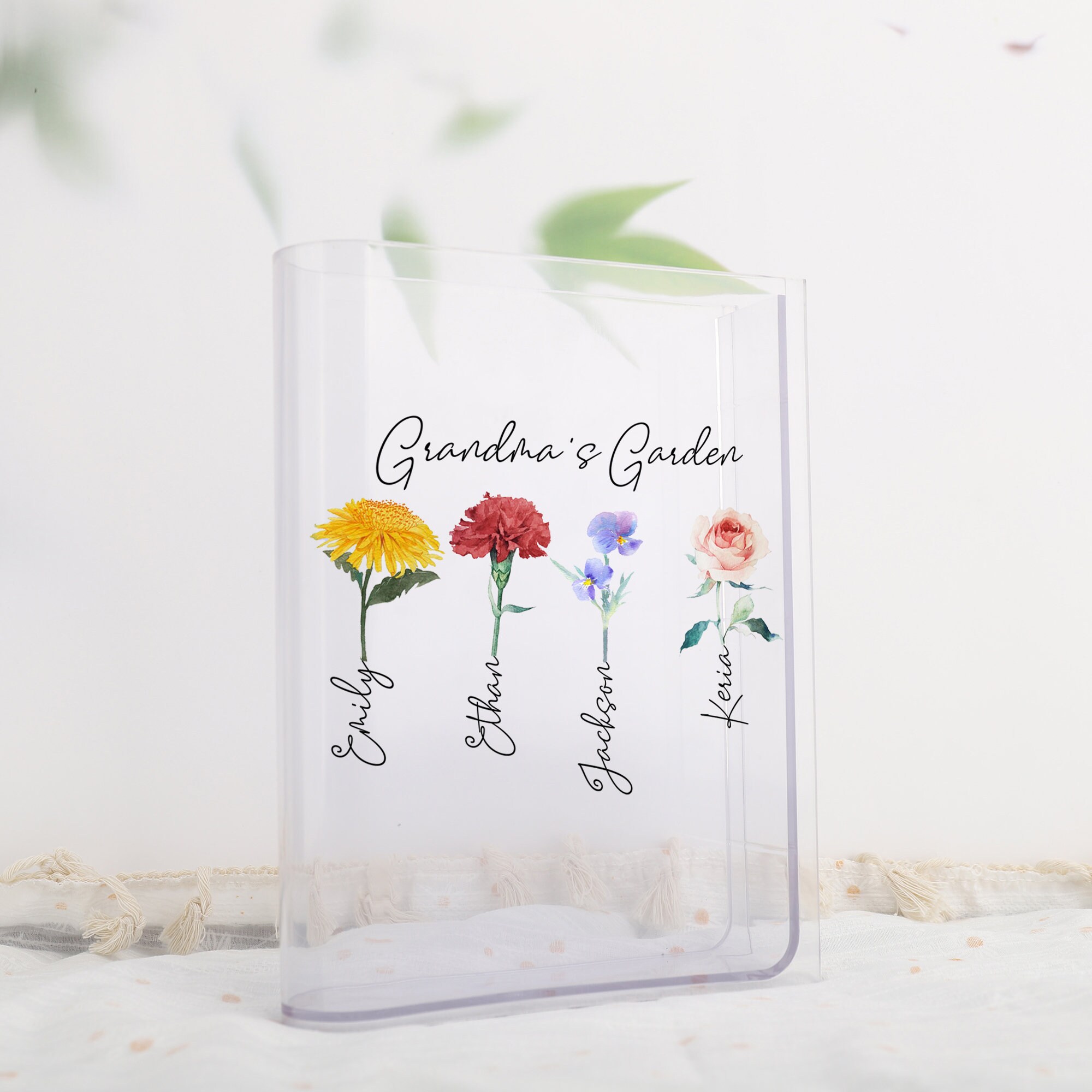 Custom Acrylic Book Vase for Flowers,bookshelf Decor,book Shaped Flower ...