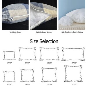 Light Blue Floral Pattern Print Linen Pillow, Designer Contemporary ...