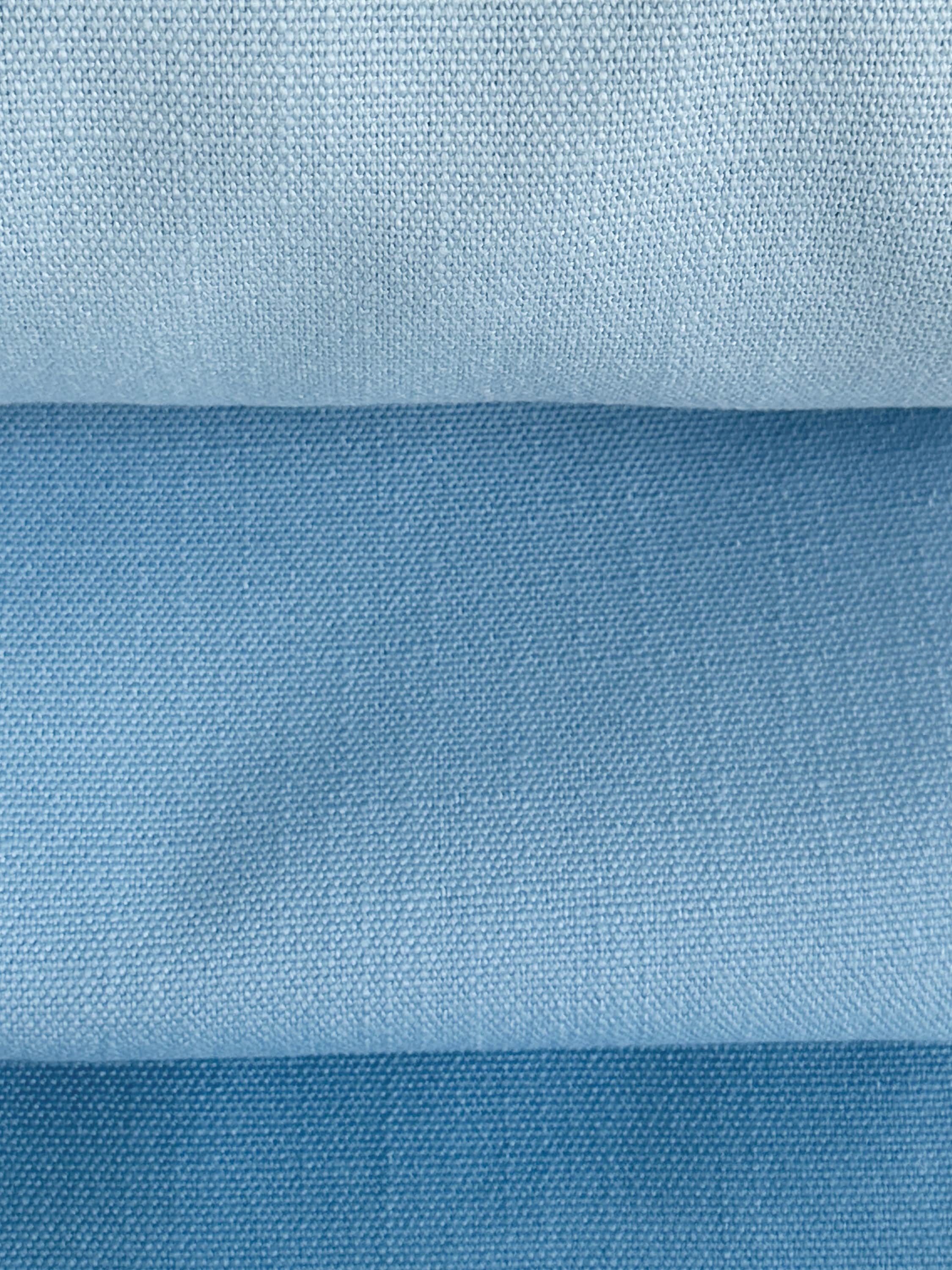 Blue Linen Bench and Cushions, Custom Size Ballroom Cushions, Linen ...