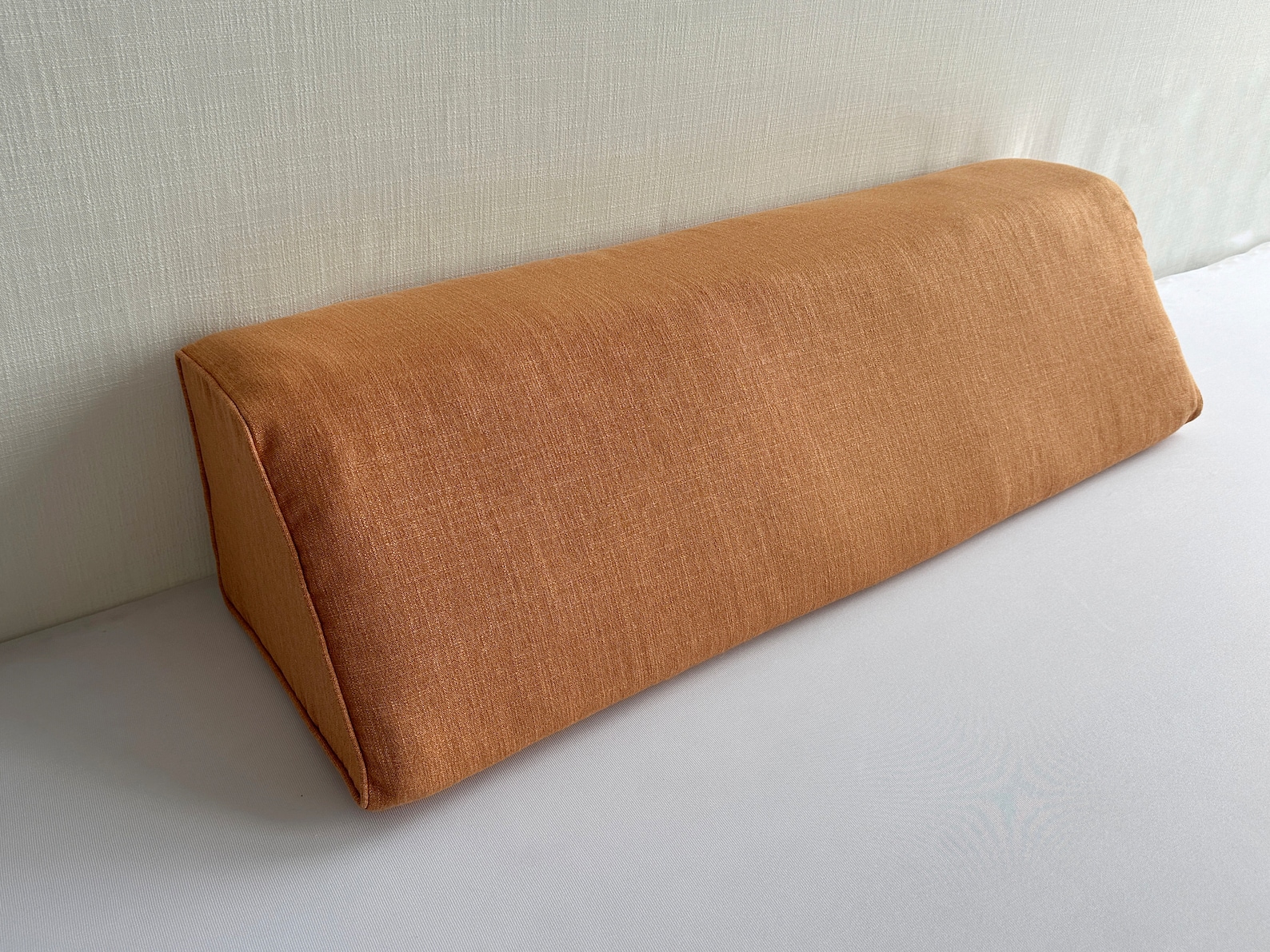 Orange Wedge Cushions With Piping, Cotton Linen Sofa Bed Cushions ...