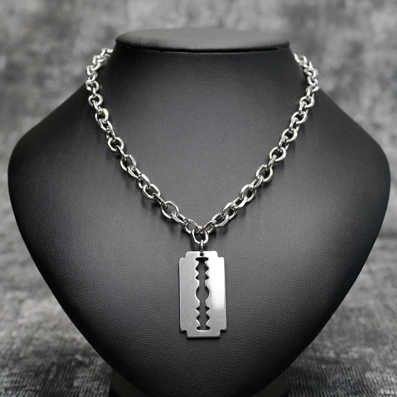 Razor Blade Necklace - Etsy