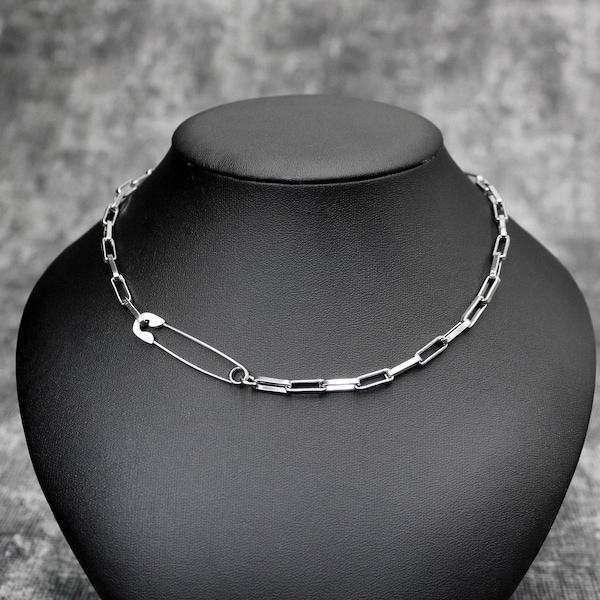 Safety Pin Necklace - Etsy