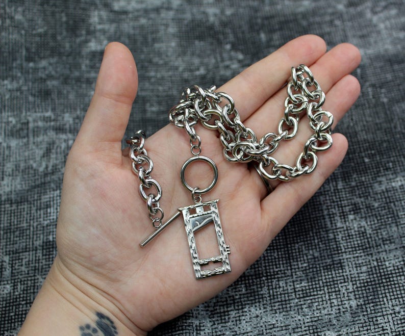 Stainless Steel Guillotine Chain Necklace: Toggle, Punk Goth Chunky - Etsy