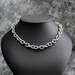 Chunky Razor Blade Faceted Cable Chain Necklace, Layering Necklace ...