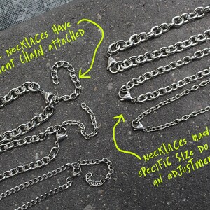 Chunky Razor Blade Faceted Cable Chain Necklace, Layering Necklace ...