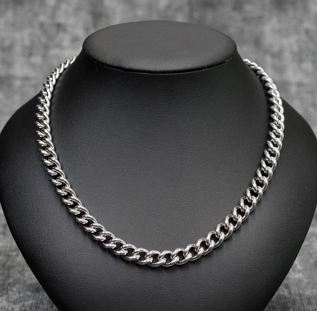 Thick Chunky Twisted Chain Necklace, Punk Necklace, Goth Necklace ...