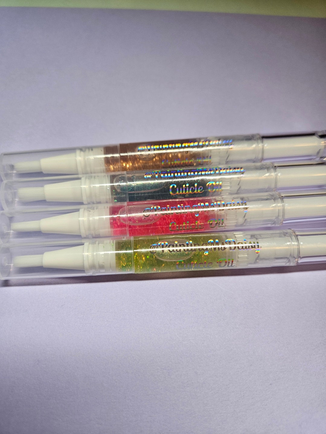 Cuticle Oil Pens With Glitter for Travel - Etsy