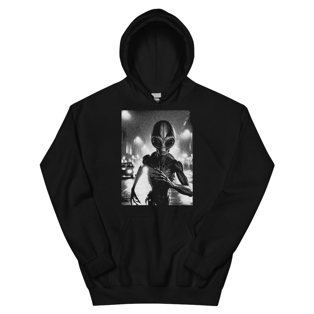 Street-running Extraterrestrial Alien Sighting Unisex Hoodie - Etsy