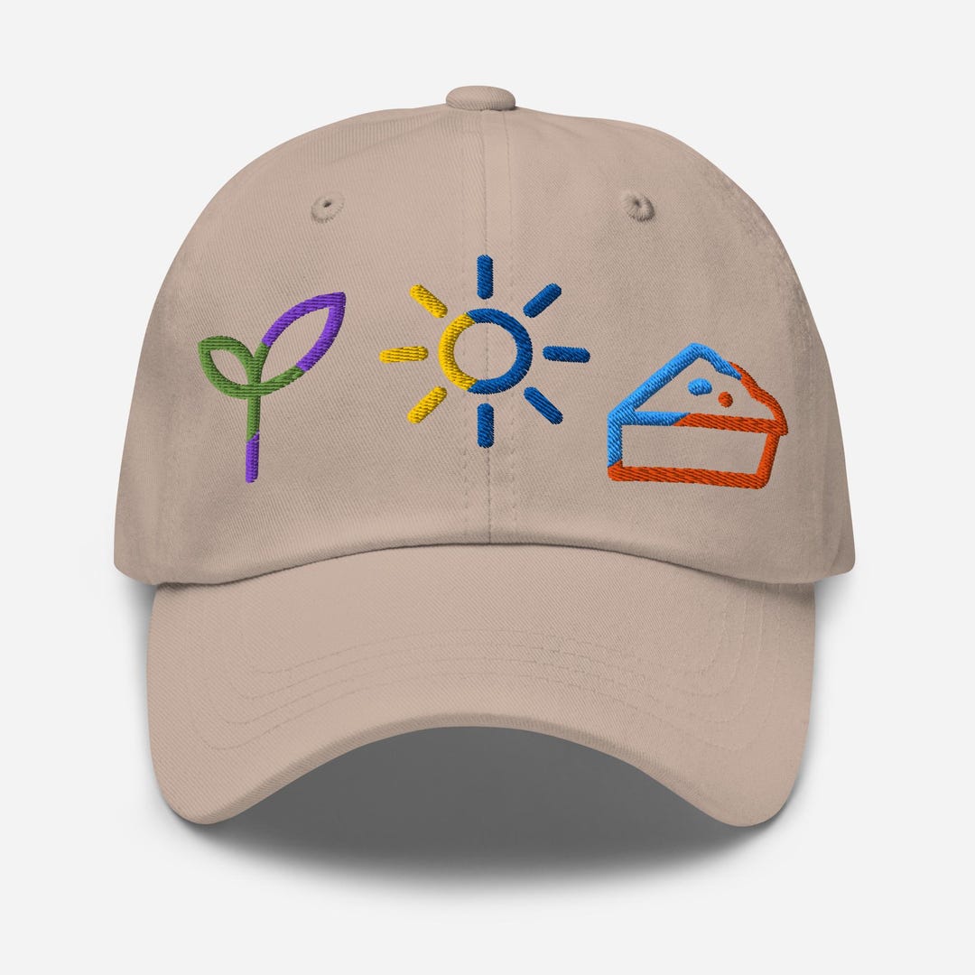 Sprout Sun Slice Dad Hat – Color Pop Embroidered Cotton Cap ...