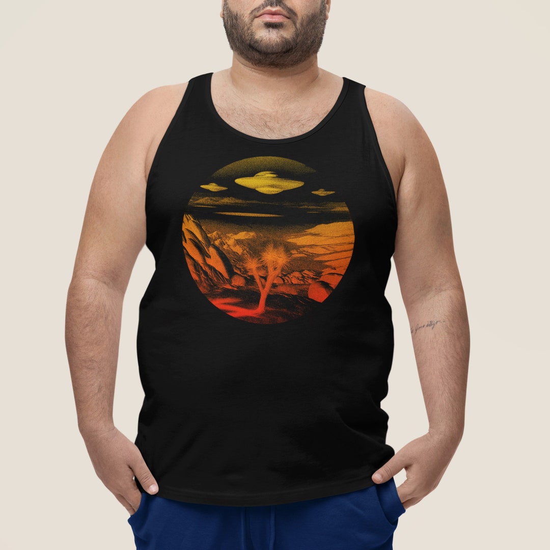 Extraterrestrial Alien UFO Summer Sun Desert Sighting Unisex Tank Top ...