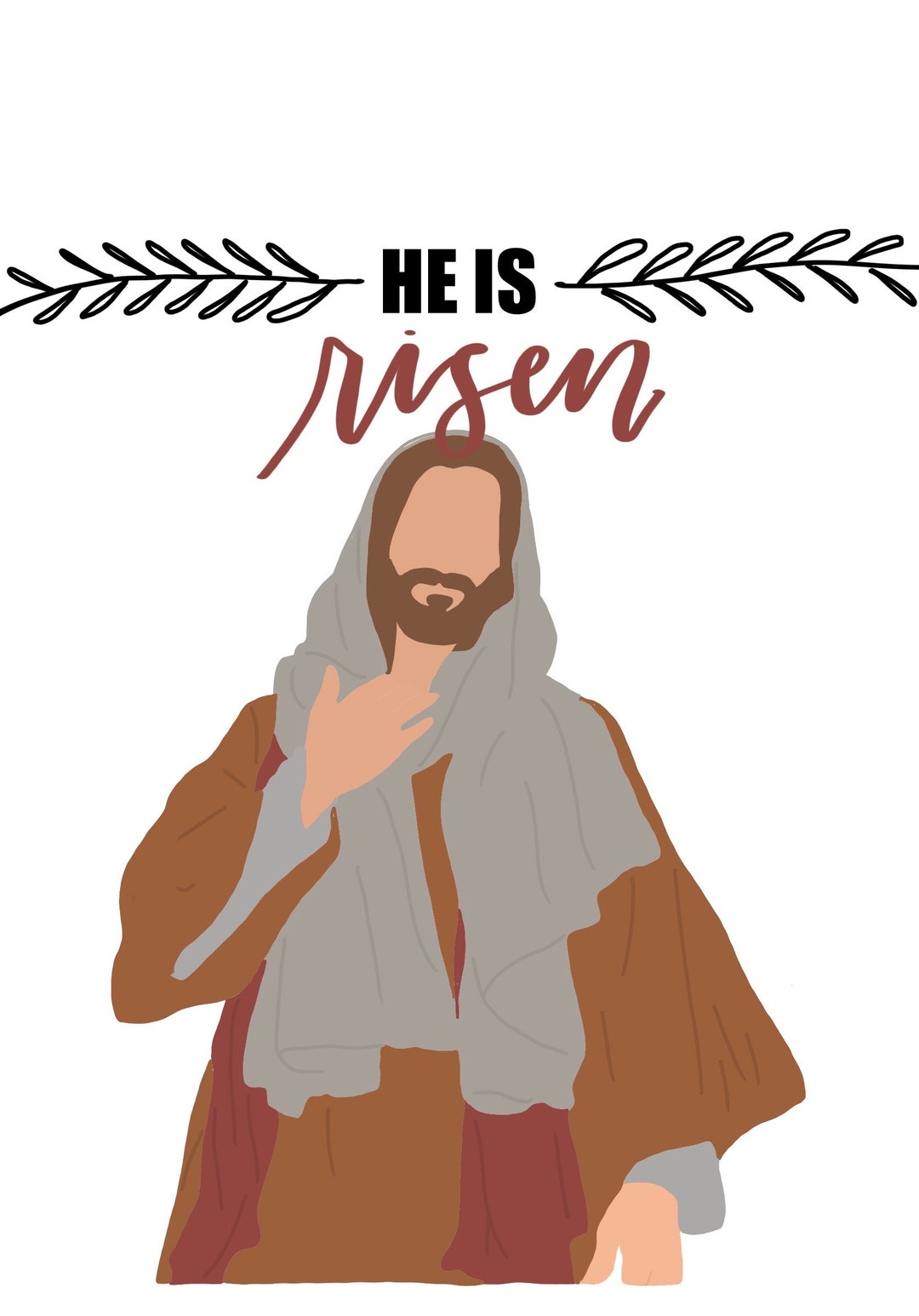 His is Risen Print - Etsy