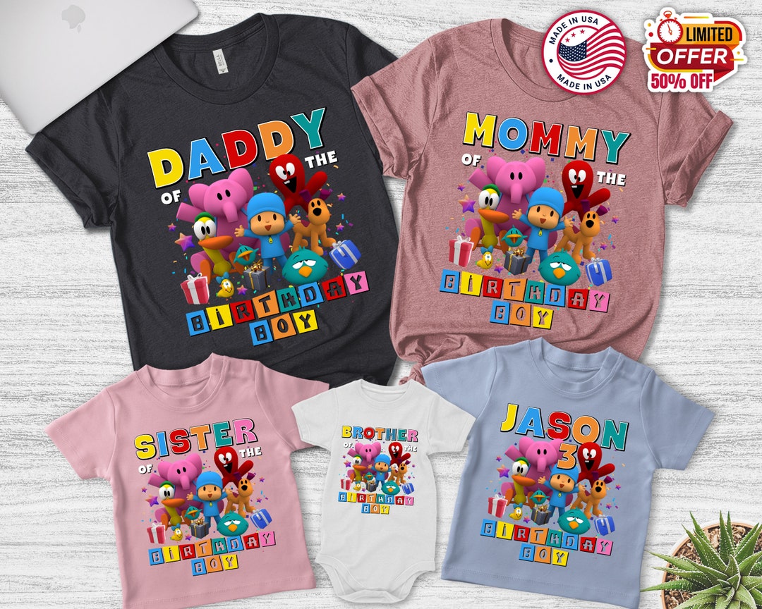 Custom Pocoyo Birthday Shirt Pocoyo Cosutme Shirt Pocoyo - Etsy