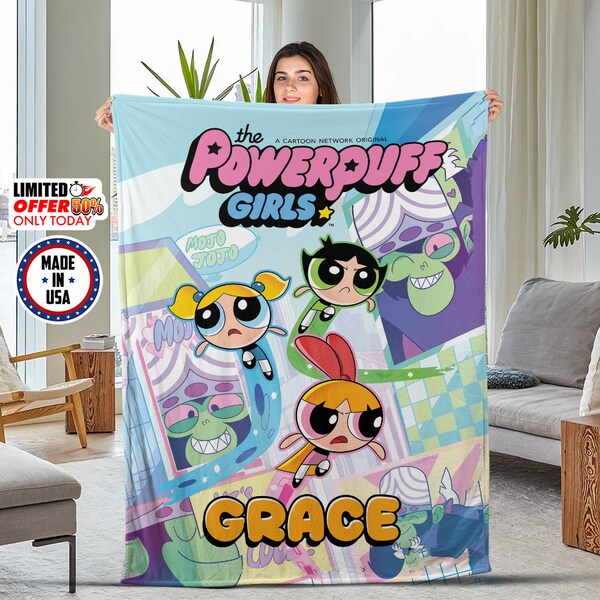 Powerpuffs Girls Pink Blanket - Etsy