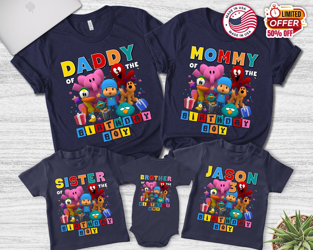 Custom Pocoyo Birthday Shirt Pocoyo Cosutme Shirt Pocoyo - Etsy