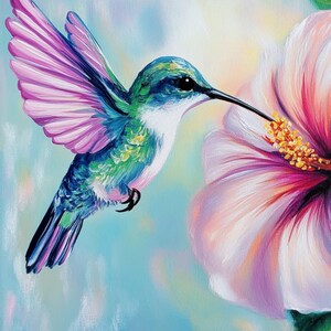 DIY Paint Kit Hummingbird, 8x8 Canvas Set, Bird Art Kit, Beginner ...