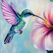 DIY Paint Kit Hummingbird, 8x8 Canvas Set, Bird Art Kit, Beginner ...