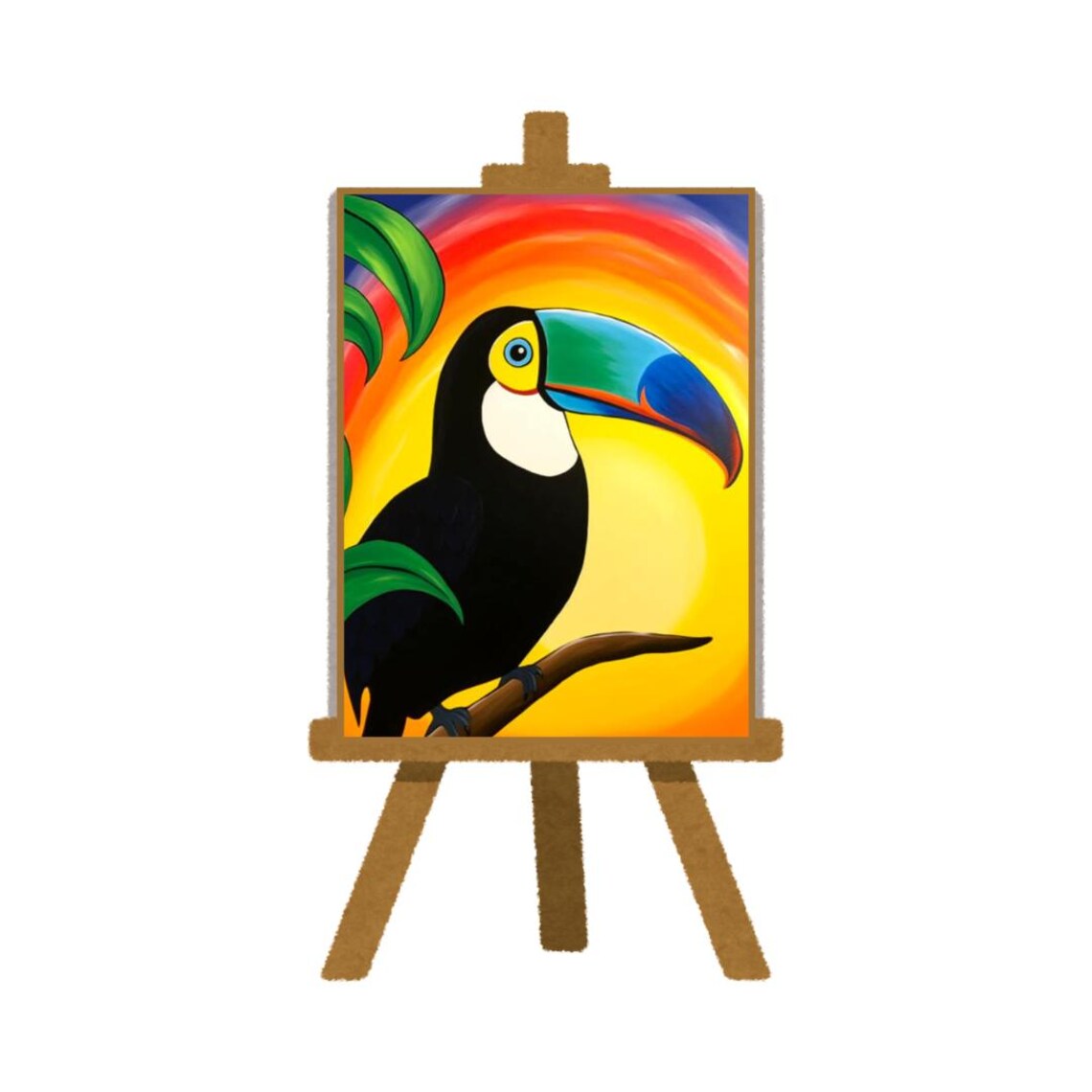 DIY Paint Kit Toucan, 8x8 Canvas Set, Bird Art Kit, Beginner Friendly ...