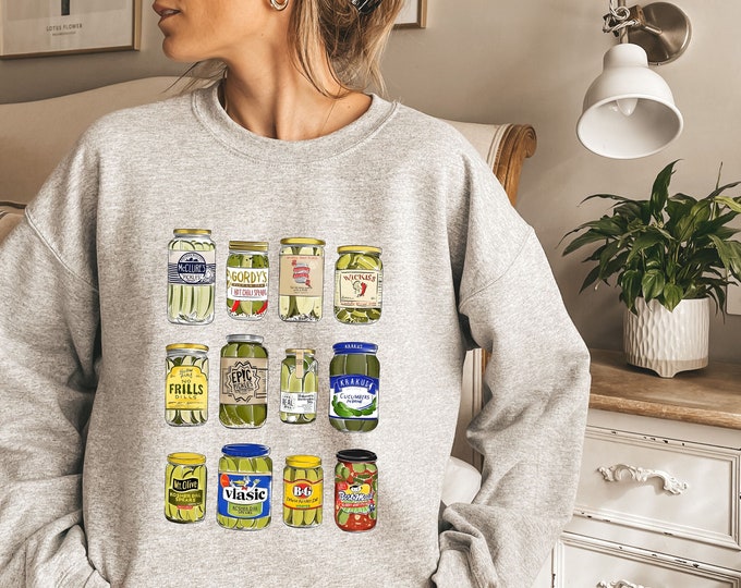 Vintage Canned Pickles Sweatshirt, Pickle Shirt, Pickle Crewneck ...