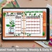 Undated Yearly Planner Habit Tracker Plant Theme Interactive Planner ...