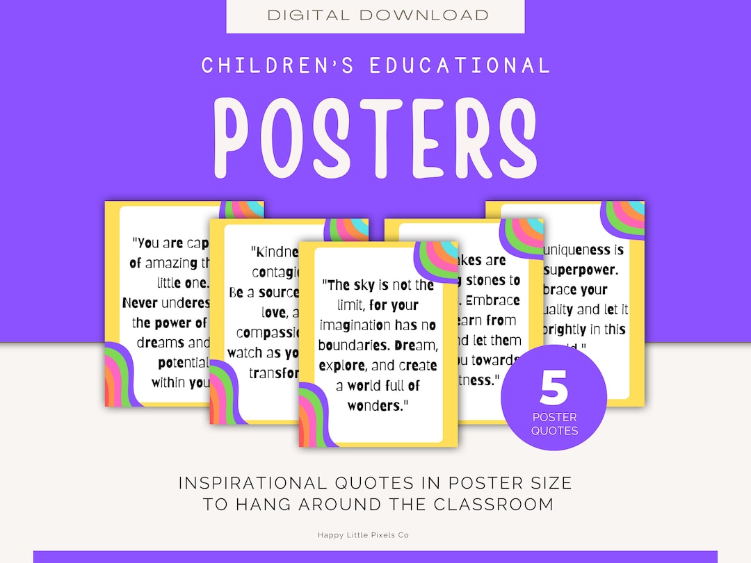 Inspirational Quotes | Educational Posters | Classroom Decor | Teacher ...