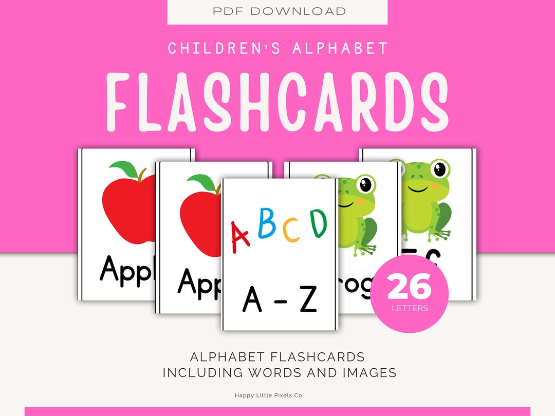Alphabet Flashcards, Printable Oversized ABC Cards, Homeschool ...