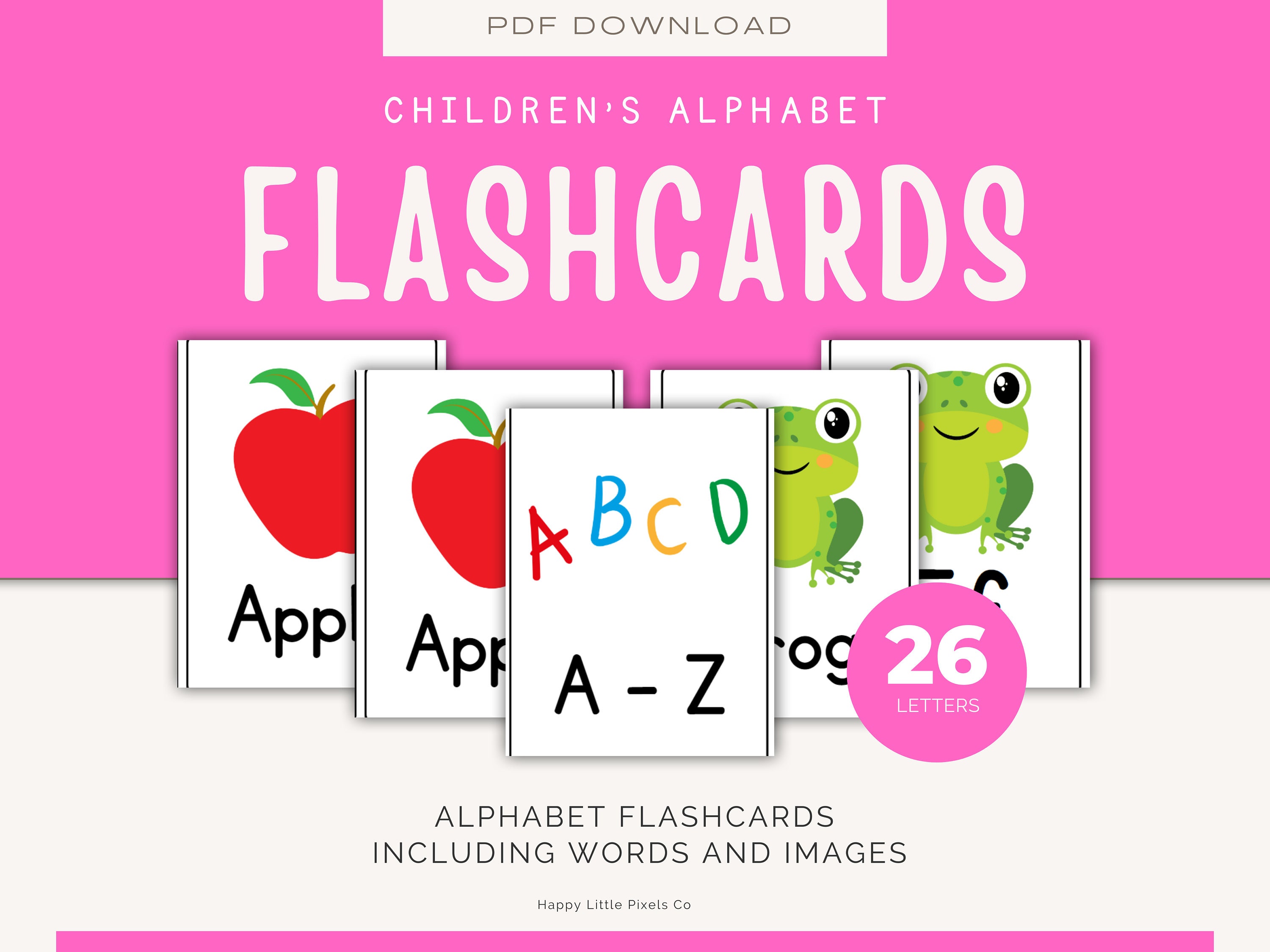 Alphabet Flashcards, Printable Oversized ABC Cards, Homeschool ...