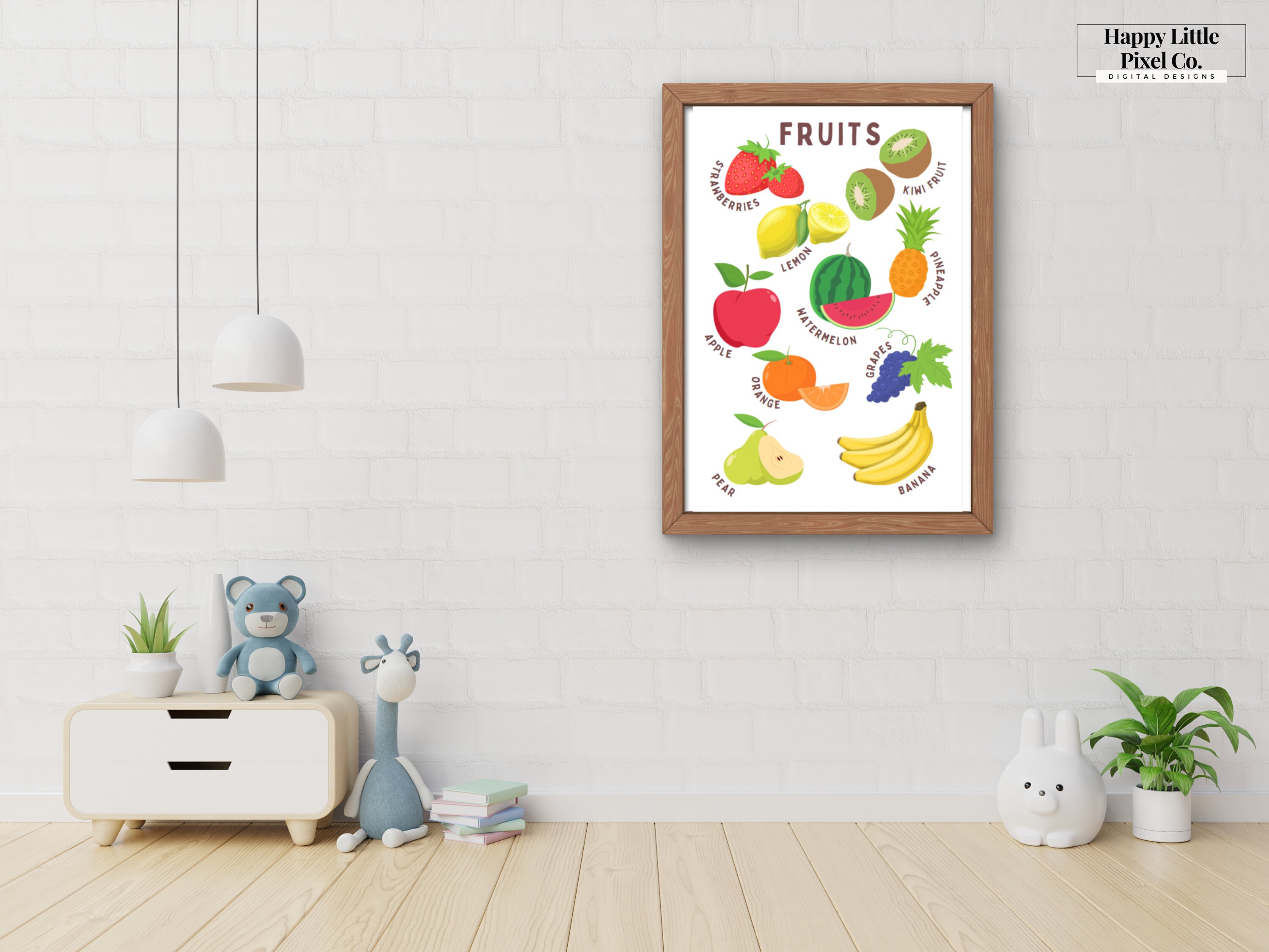 Fruit Educational Poster Home School Resources Montessori Classroom ...