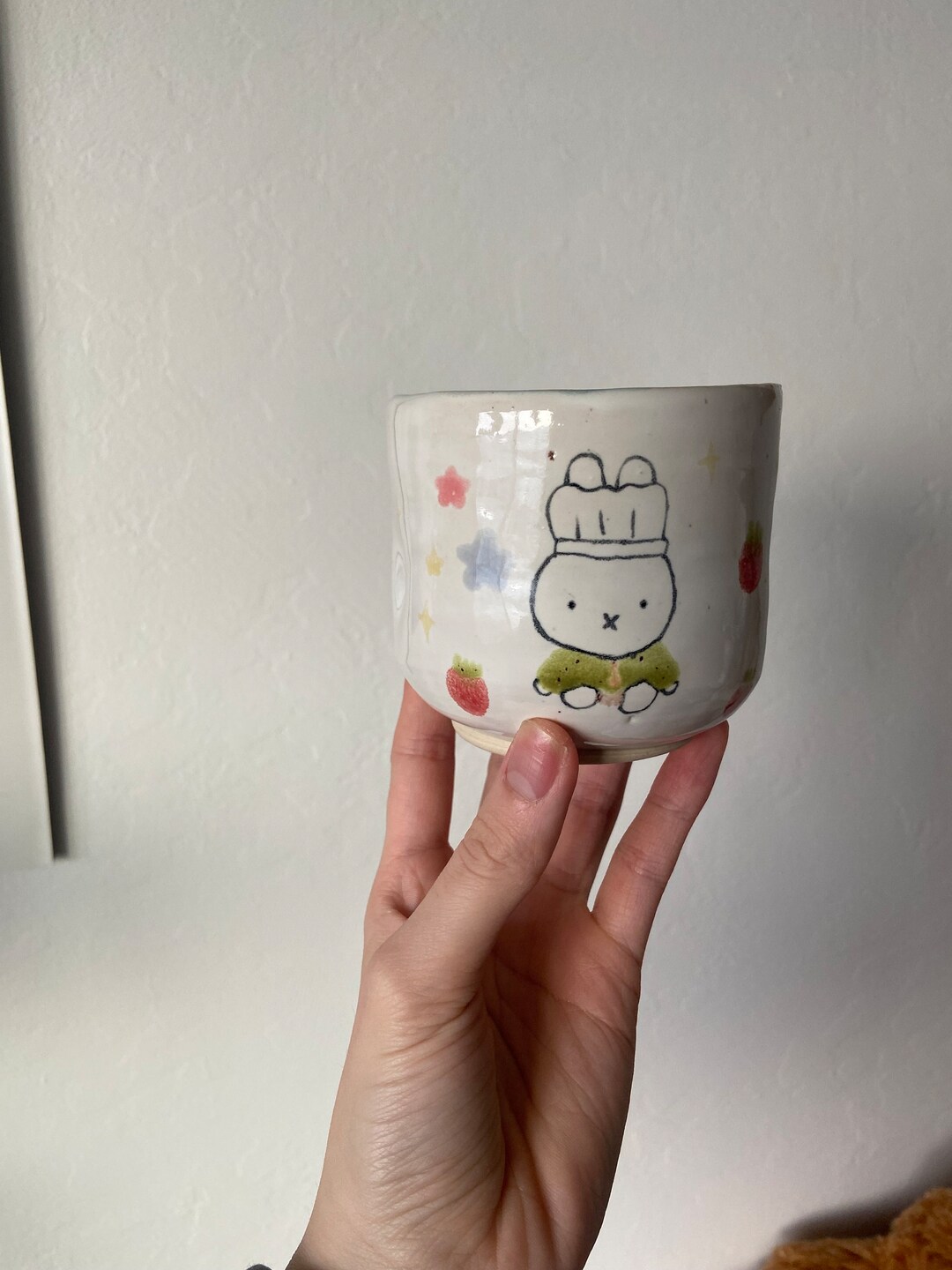 Miffy Handmade Ceramic Thumb Print Mug - Etsy