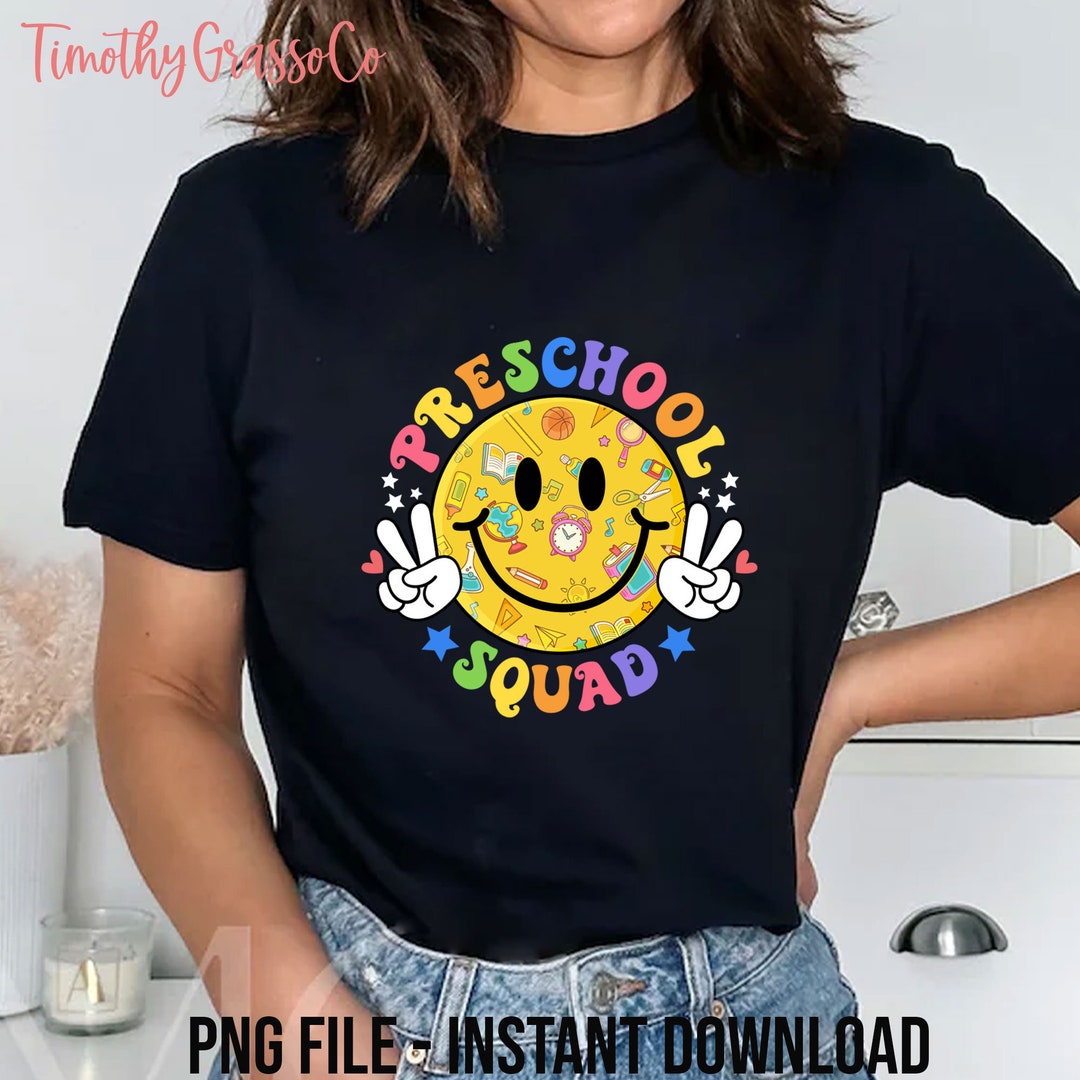 Preschool Squad Png Hello Preschool Retro Png Preschool - Etsy