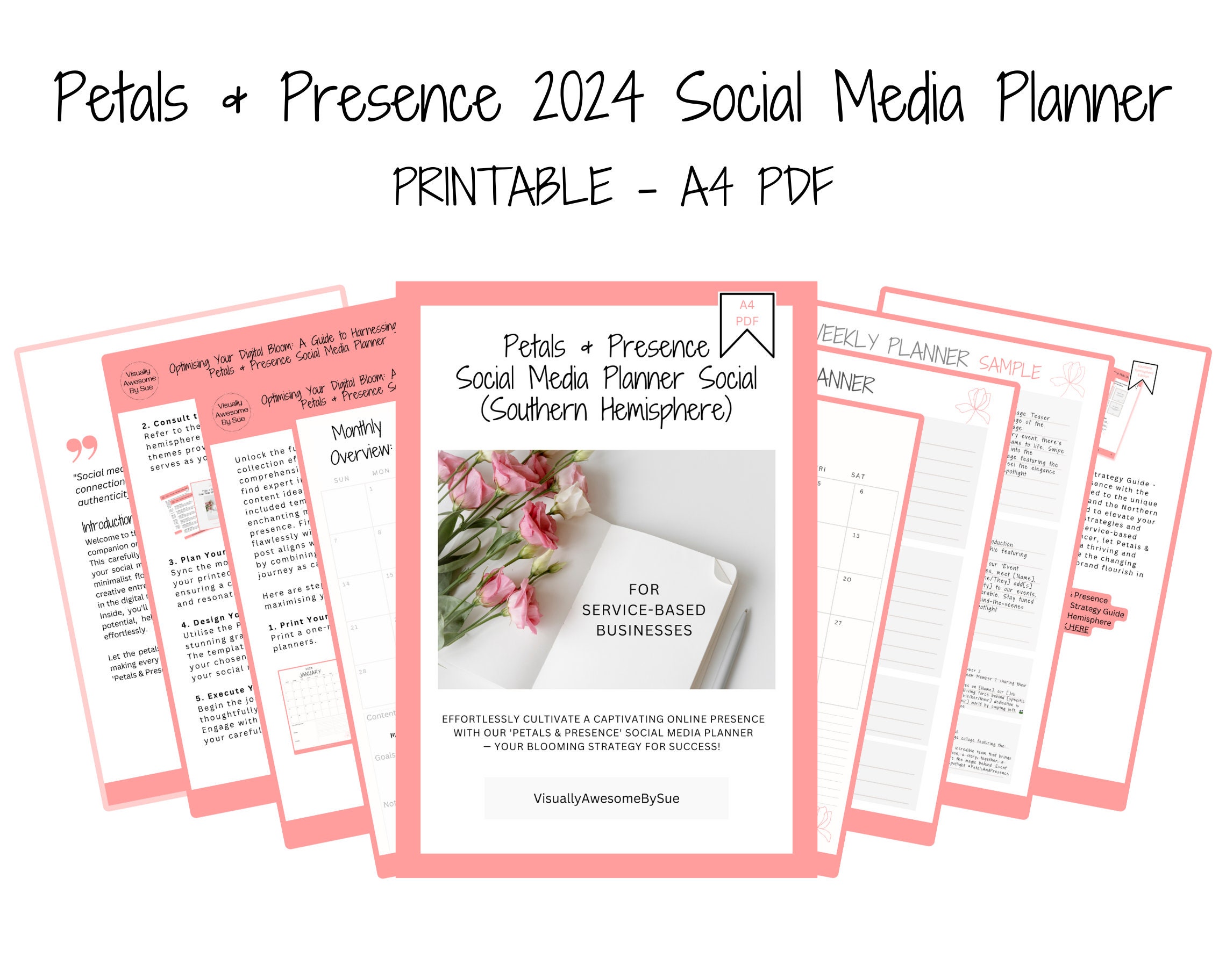 Social Media Planner 2024 Printable and Strategy Guide SH - Etsy