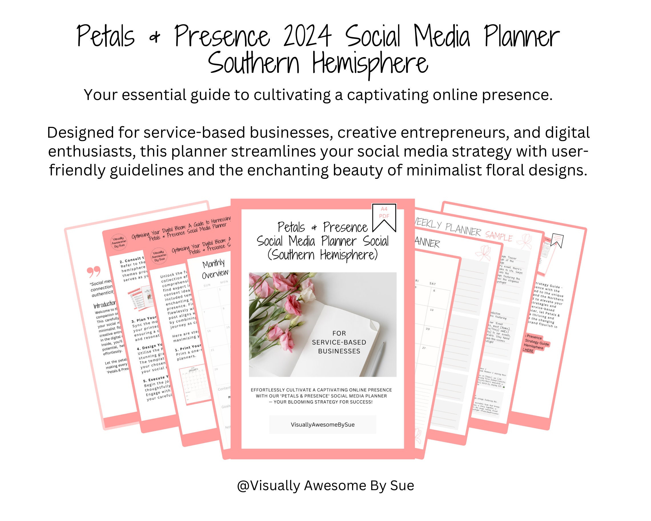 Social Media Planner 2024 Printable and Strategy Guide SH - Etsy
