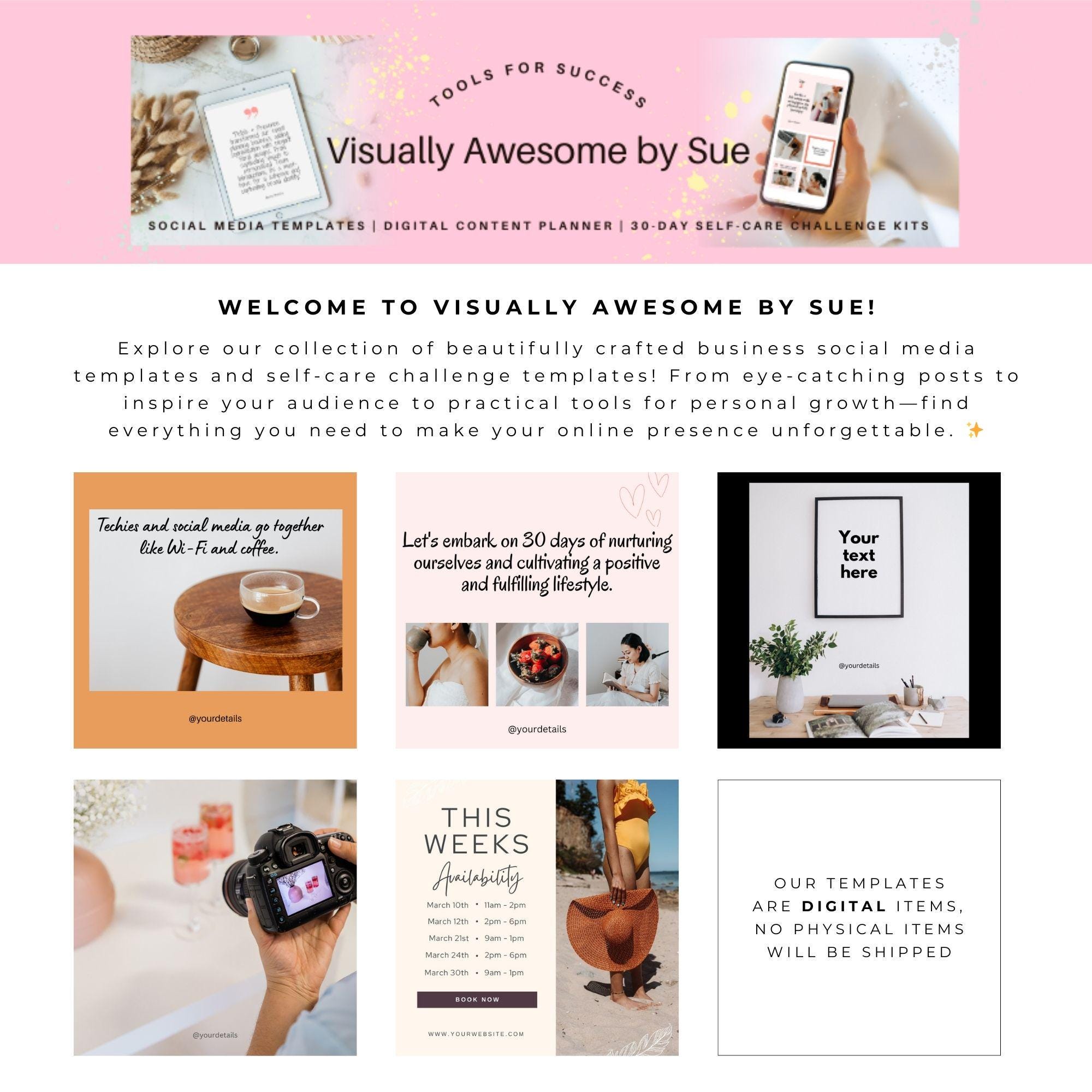 Spray Tan Instagram Templates INSTANT DOWNLOAD Social Media Posts for ...