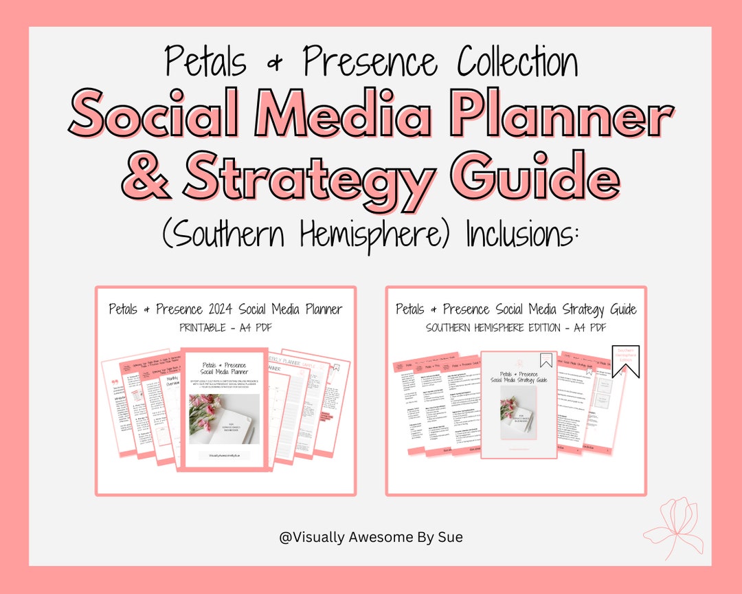 Social Media Planner 2024 Printable and Strategy Guide SH - Etsy