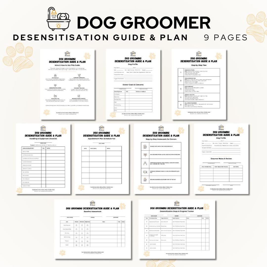 Dog Grooming Desensitisation Guide and Plan INSTANT Digital Download ...
