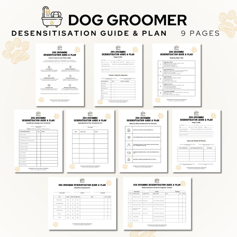 Dog Grooming Desensitisation Guide and Plan INSTANT Digital Download ...