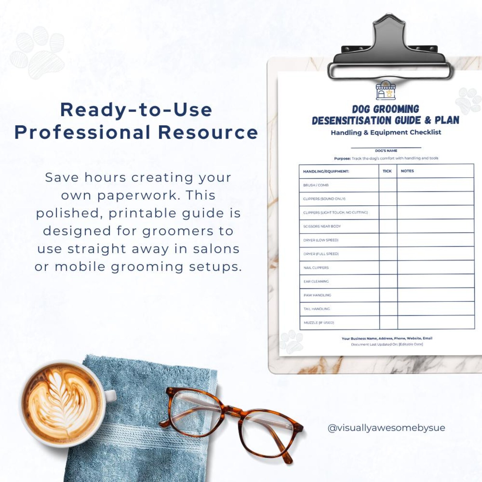 Dog Grooming Desensitisation Guide and Plan INSTANT Digital Download ...