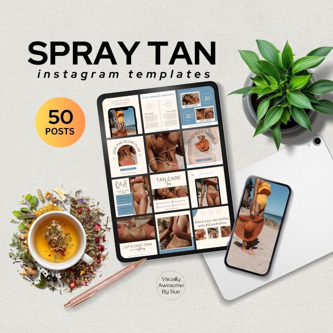 Spray Tan Instagram Templates INSTANT DOWNLOAD Spray Tan Artist ...