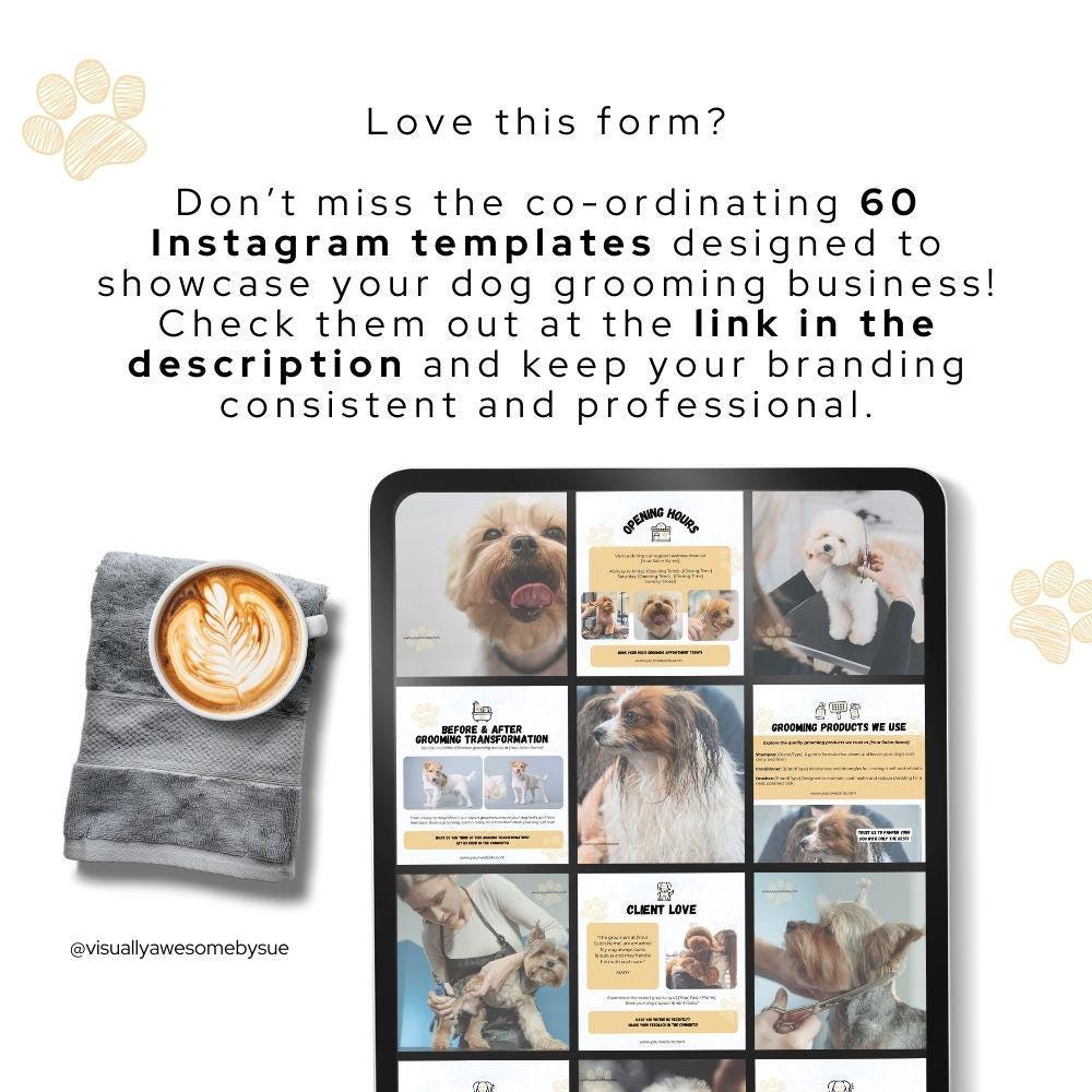 Dog Groomer Matted Hair Release Form Template: Editable Canva Printable ...