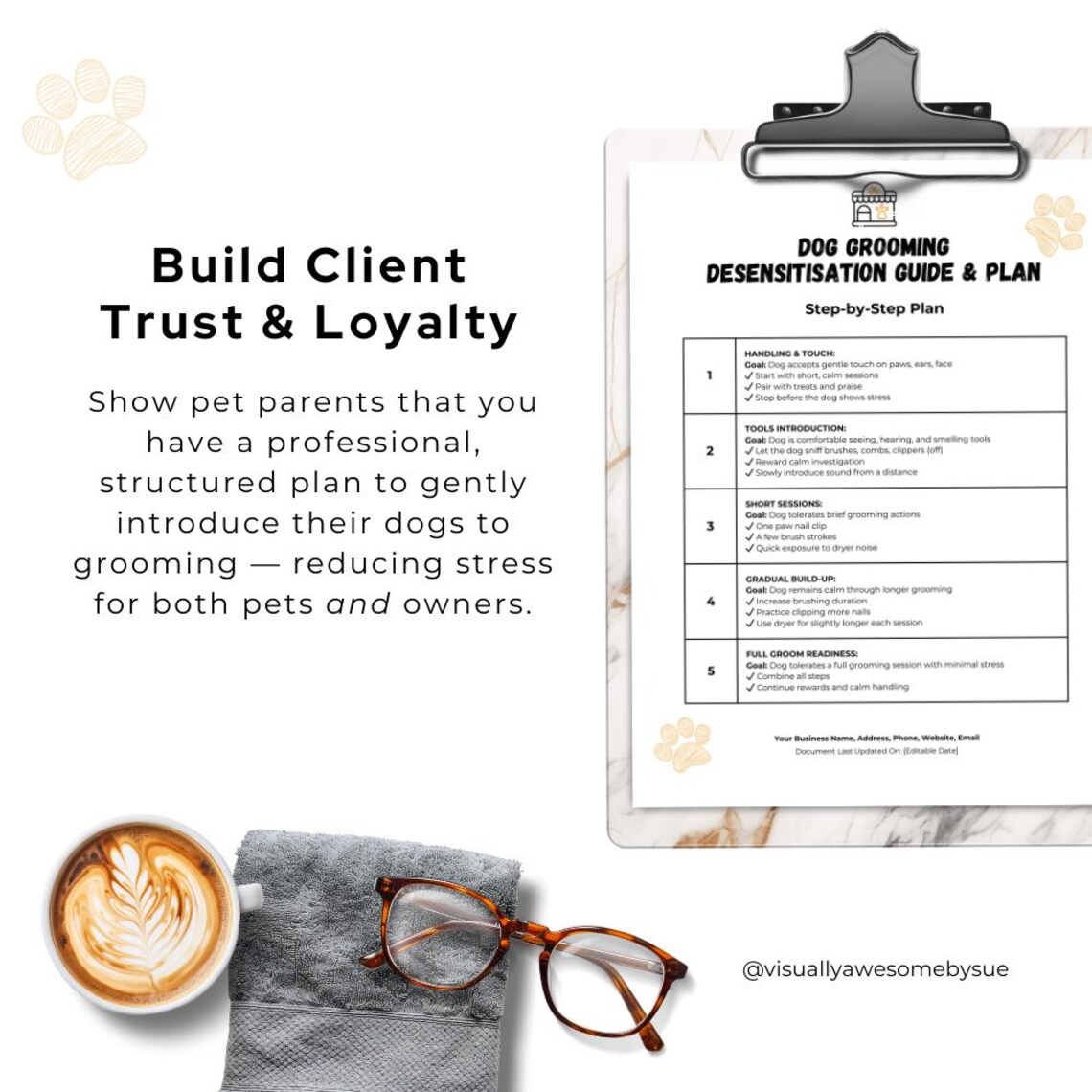 Dog Grooming Desensitisation Guide and Plan INSTANT Digital Download ...