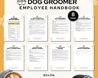 Dog Groomer Employee Handbook Template INSTANT DOWNLOAD Digital ...