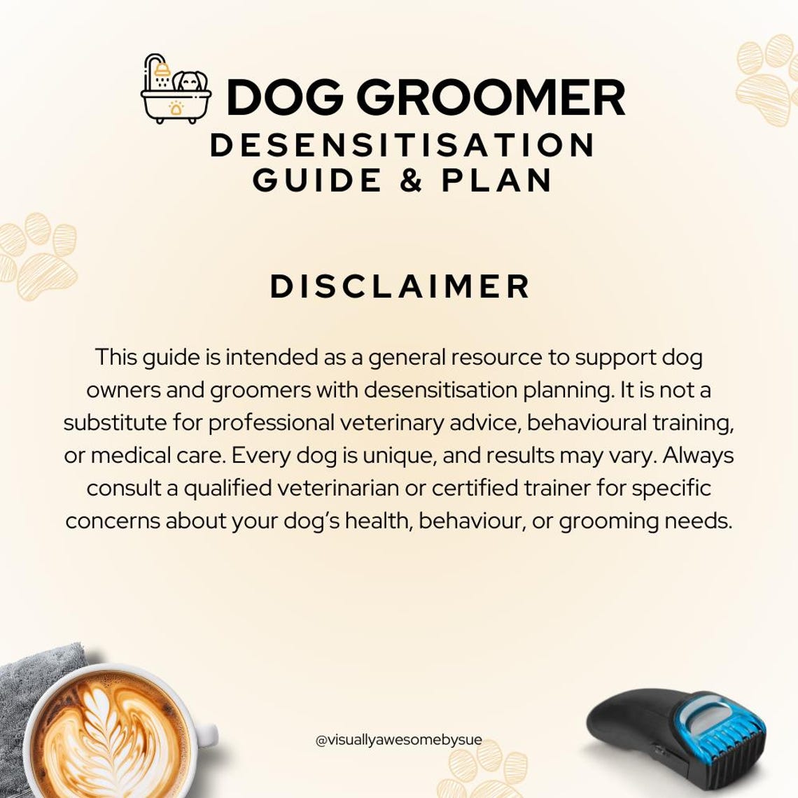 Dog Grooming Desensitisation Guide and Plan INSTANT Digital Download ...