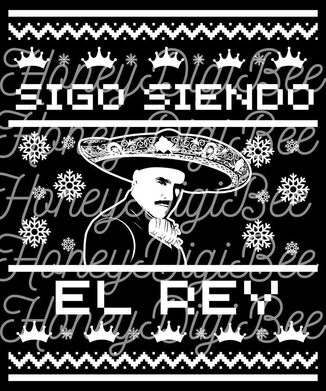 Vicente Fernandez Ugly Christmas Sweater Design: Feliz Navidad PNG SVG ...