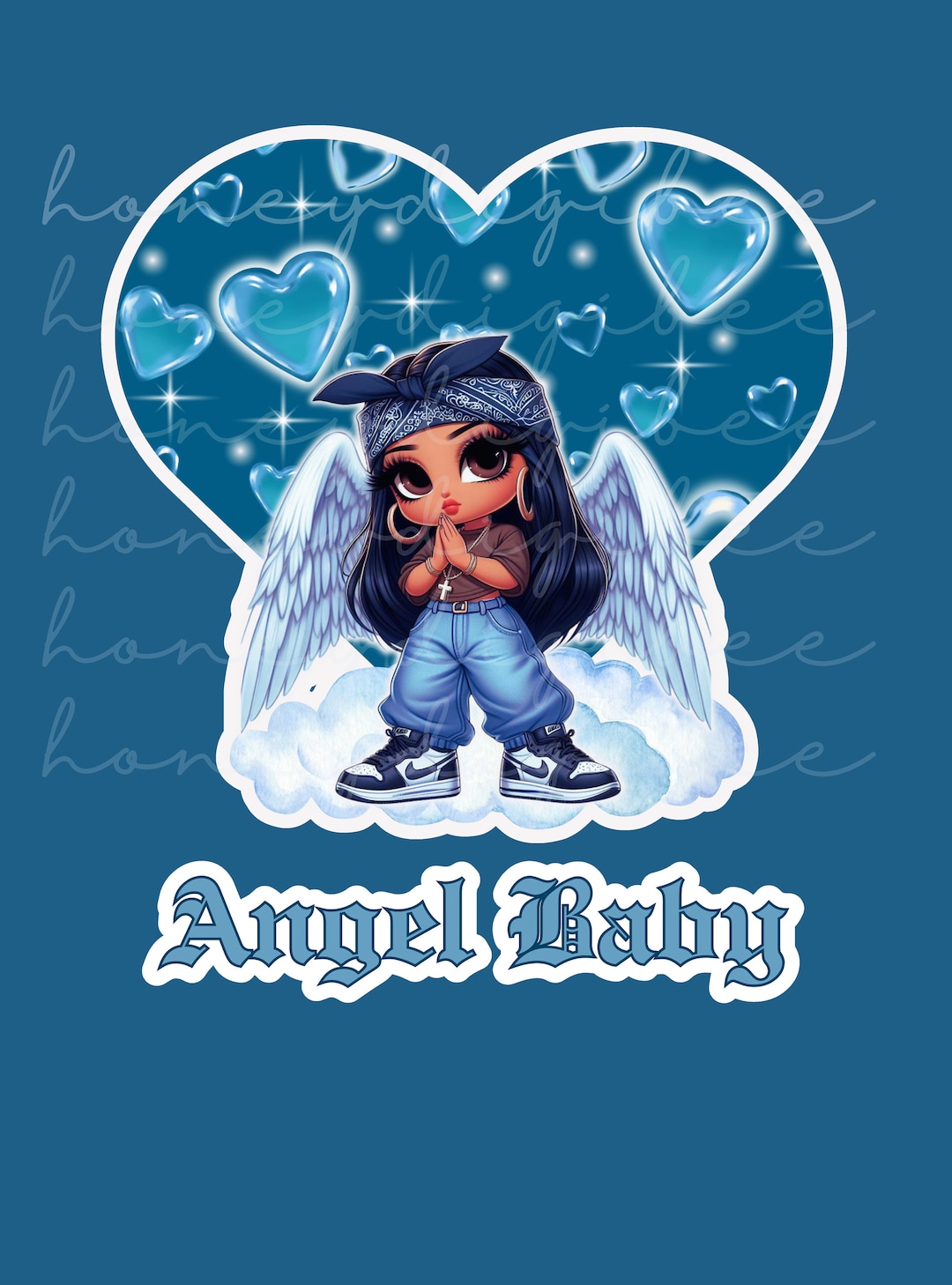 Angel Baby Old School Chola PNG, Old School Font - Etsy
