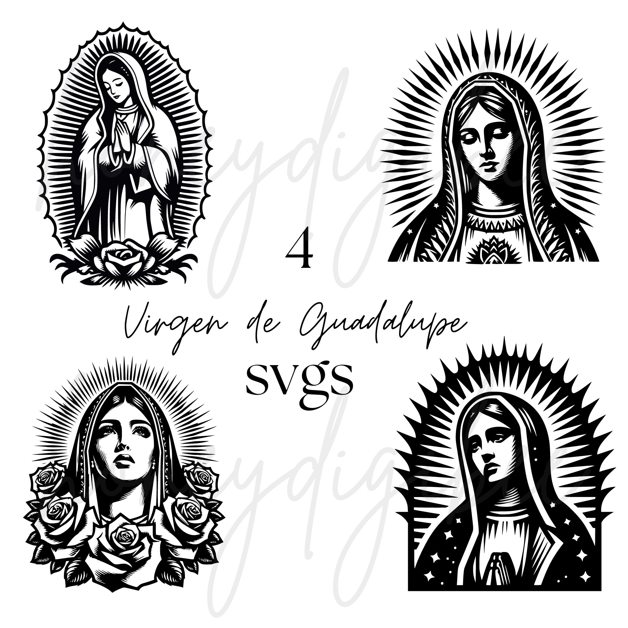Virgen De Guadalupe SVG, Instant Download - Etsy