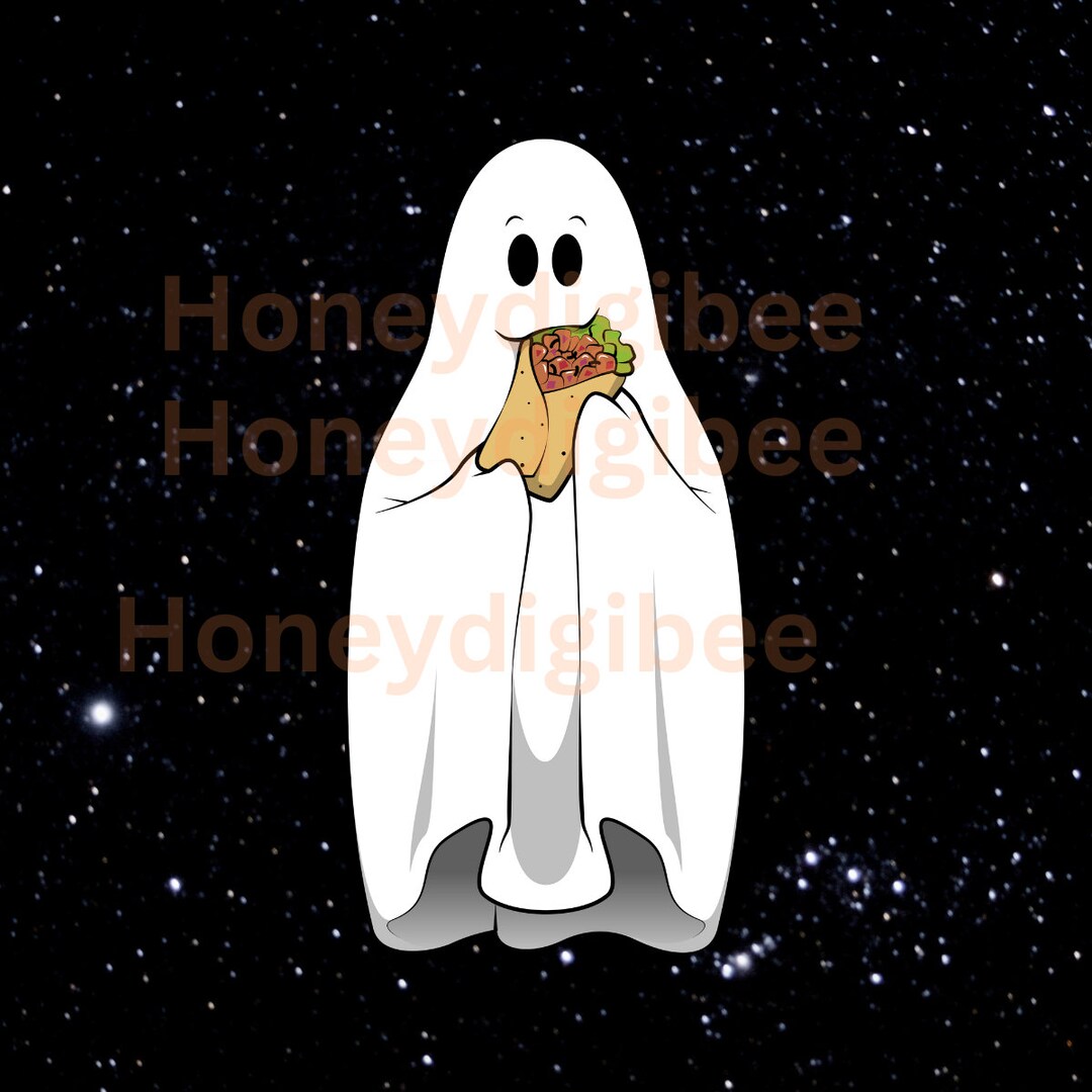 Ghost With Burrito PNG: Boorito Digital Files (2 Files) - Etsy