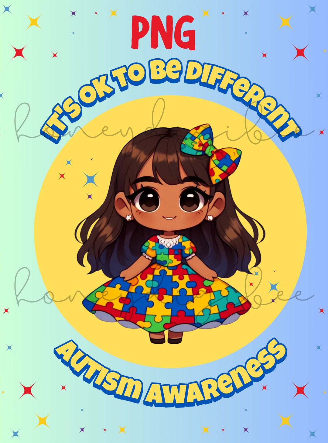 Autism Awareness, It's Ok to Be Different Boy and Girl PNG - Etsy