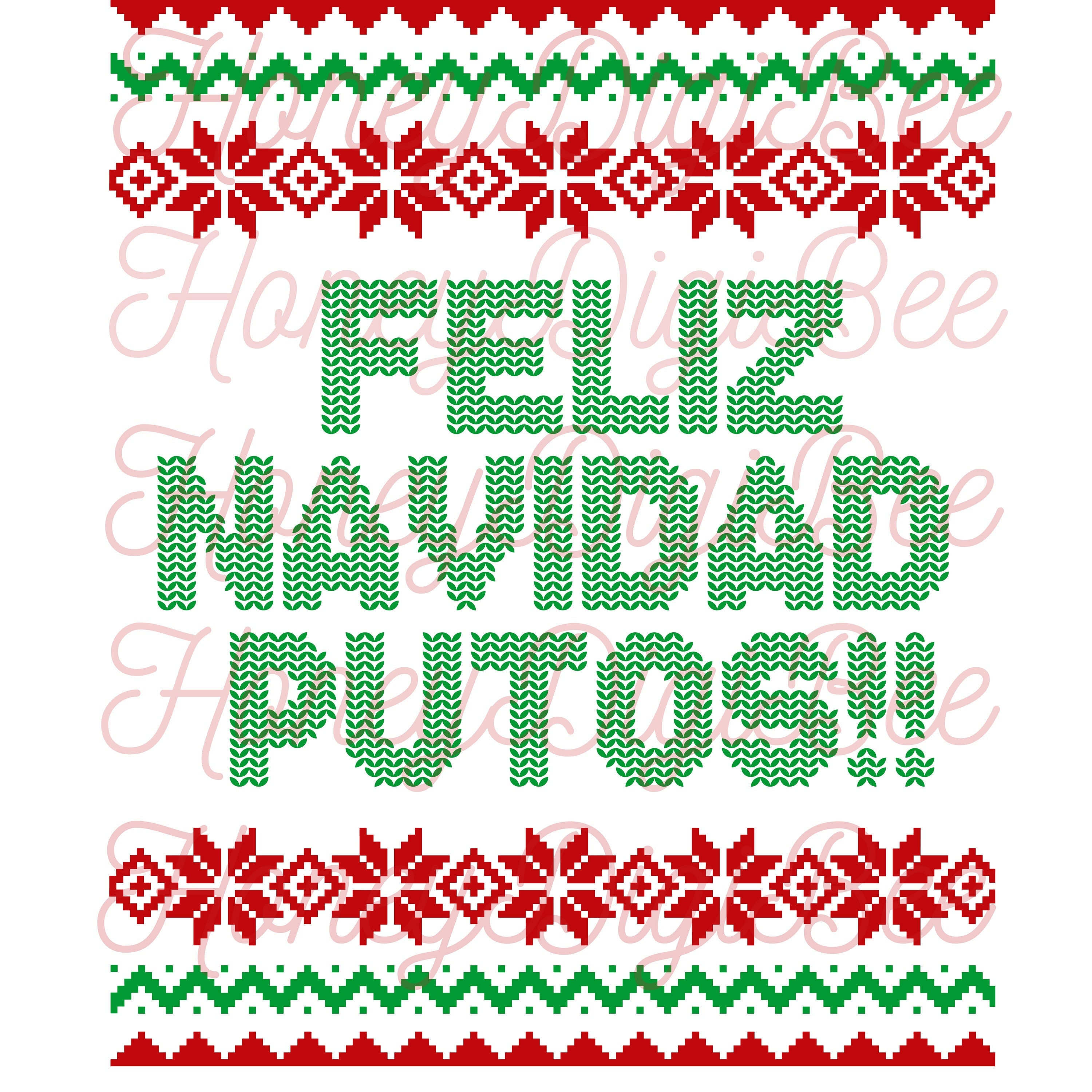 Feliz Navidad Spanish Ugly Sweater|feliz Navidad Putos|holiday Sweater ...